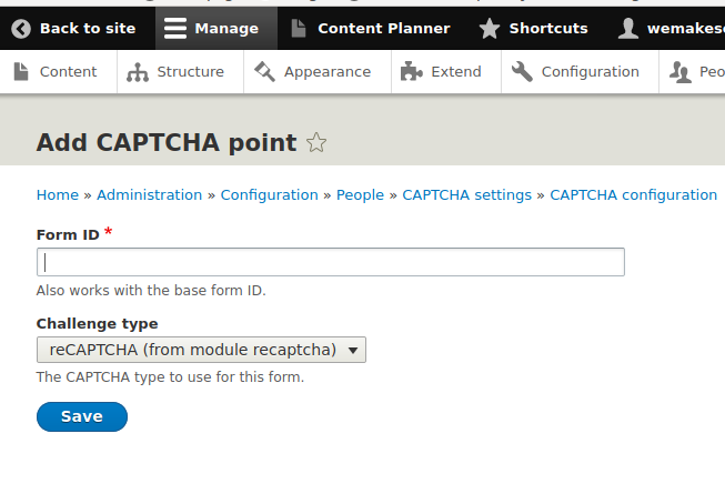 How to add Captcha to custom contact forms? [#2736881] | Drupal.org